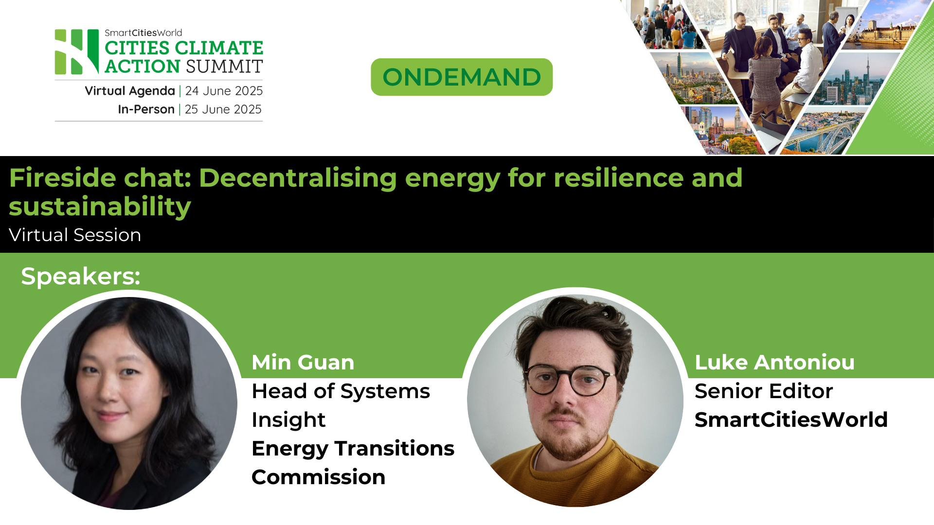 Smart Cities World - Cities Climate Action Summit On-Demand 2025 - OnDemand Fireside chat ...